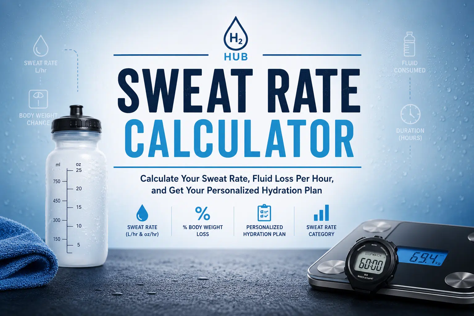 Sweat Rate Calculator — Measure Your Fluid Loss Per Hour